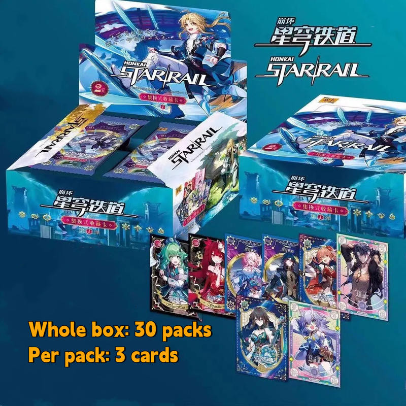 Honkai: Star Rail Collectible Trading Card Blind Box 30 Packs Per Box ...