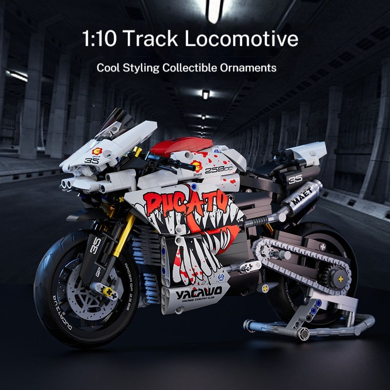 Compatible with Lego Ducati 1: 10 Building Blocks Motorcycle Large ...