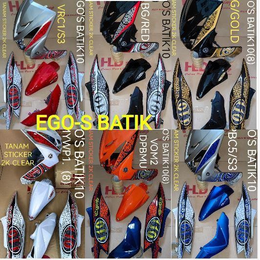 YAMAHA EGOS EGO-S BATIK 10 BODY COVER SET WITH SIAP STICKER TANAM 2K ...