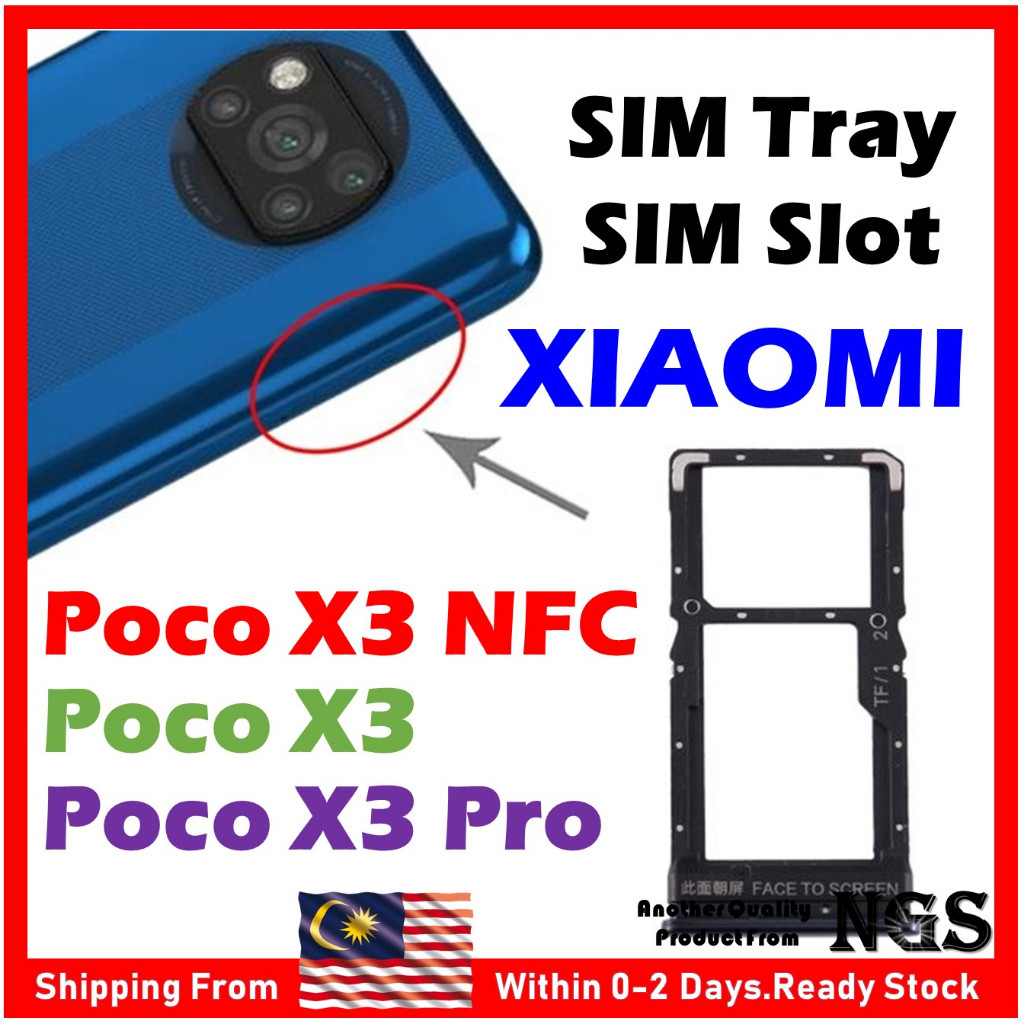 SIM Tray SIM Card Holder SIM Card Adapter Fit For XIAOMI POCO X3 ...