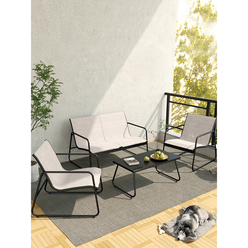 Everite Balkoni Luar Sofa Meja Patio dan Kerusi Kerusi Sofa Seni Besi ...