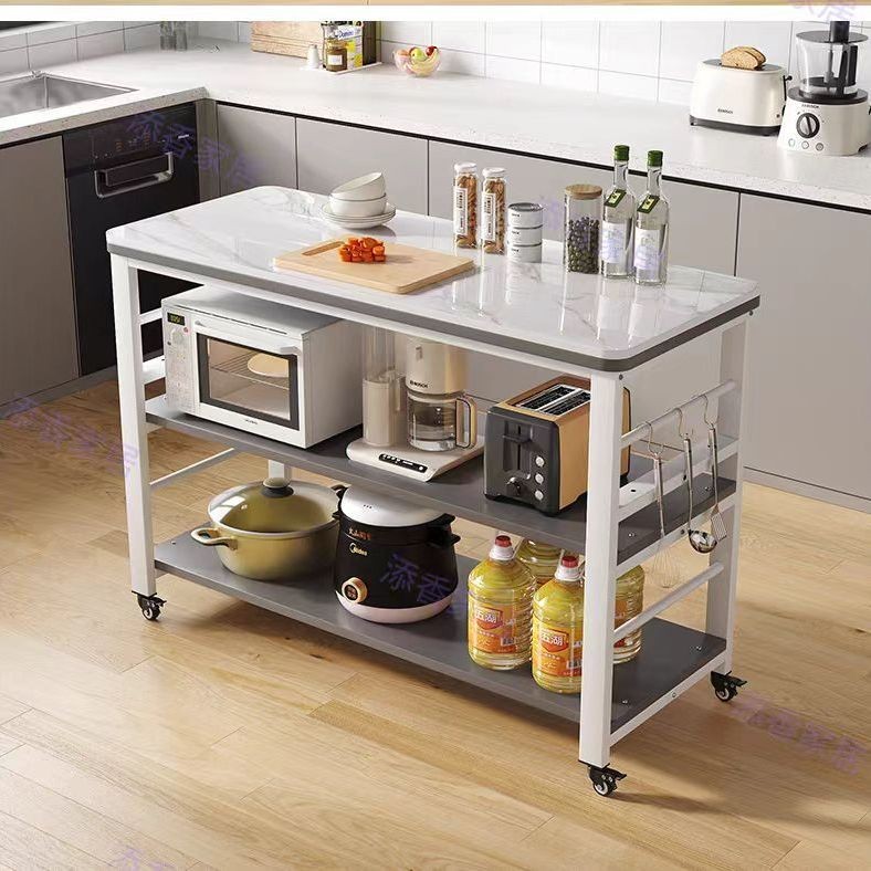 [2319 People Collection] Household Wheeled Table Kitchen Vegetable ...
