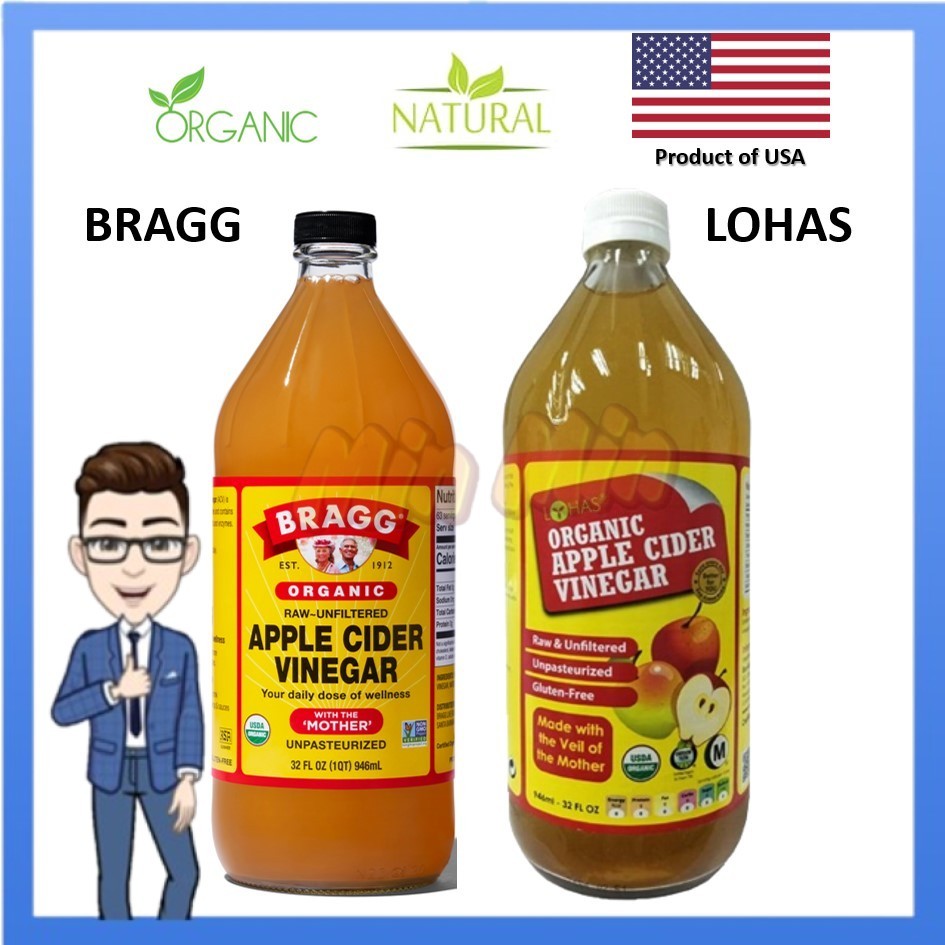 BRAGG Organic Apple Cider Vinegar 946ml | LOHAS Organic Apple Cider ...