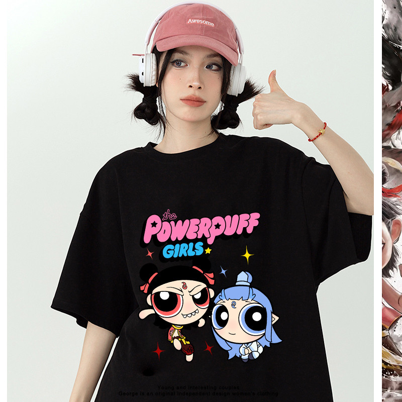 2025 New 100% Cotton Unisex Woman T-Shirt Summer Korean Short Sleeve ...