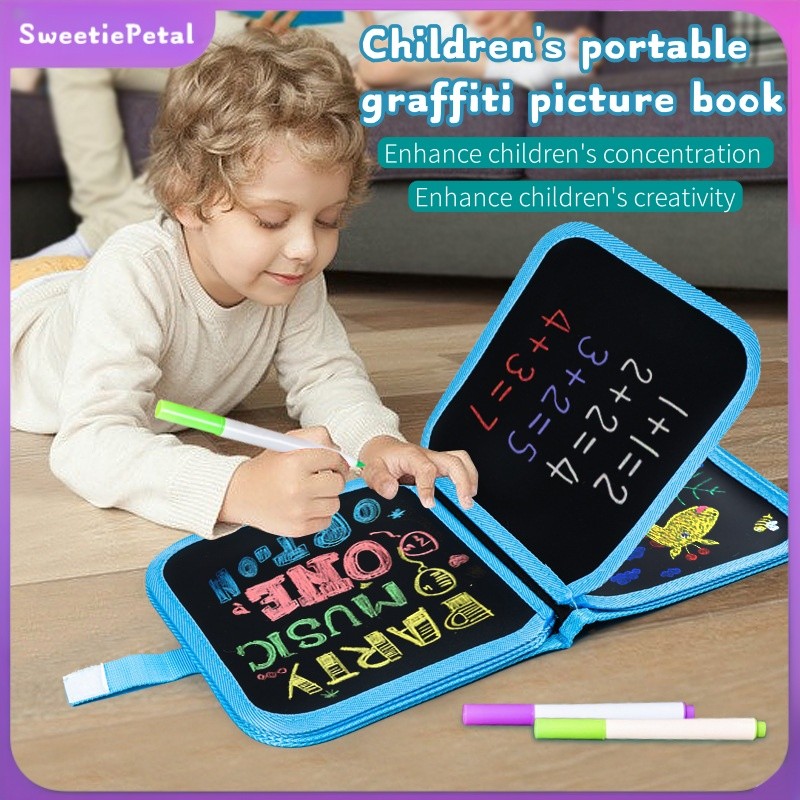 [Ready] Reusable Drawing & Coloring Book / Wipe-Clean Kids' Art Toy ...