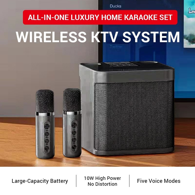(MY 24h Fast Shipping）Home KTV Bluetooth Speaker with Wireless ...