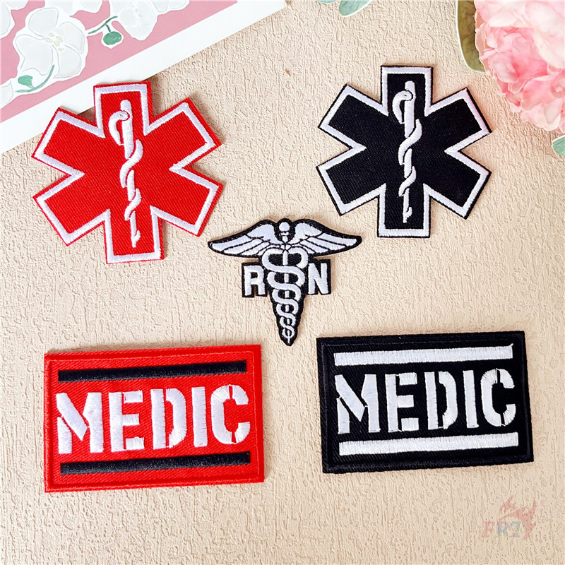 The Snake Emblem - Rod of Asclepius Iron-On Patch ♚ 1Pc/5Pcs Medic DIY ...