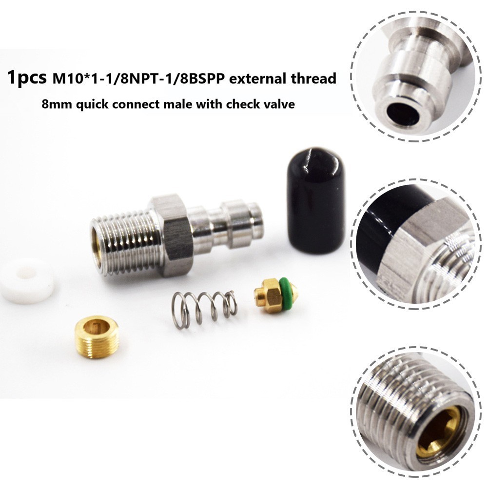 [JTFY] 8mm Male Thread Quick Connect Valve PCP Filling With Valve M10*1 ...