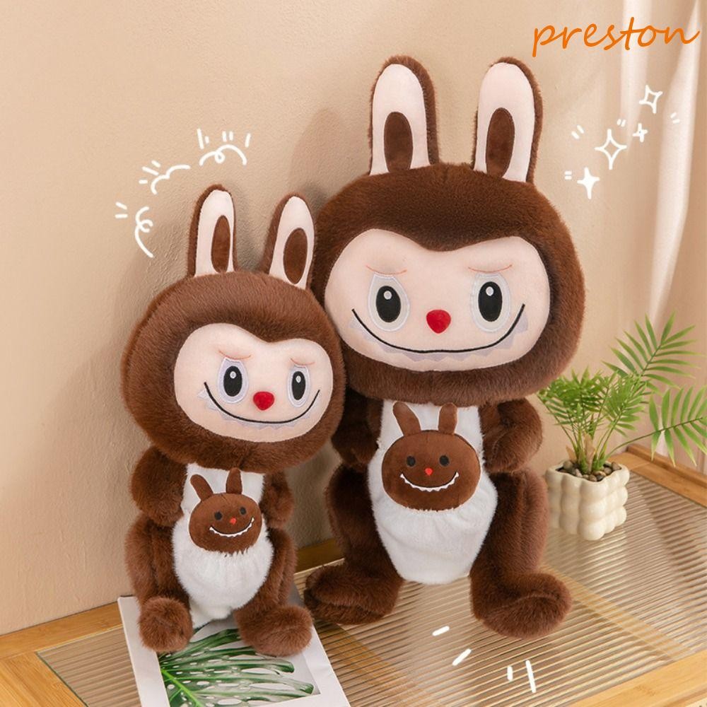 PRESTON Labubu Plush Stuffed Doll, Big Eye Fluffy Kangaroo Labubu Plush ...