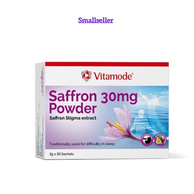 Vitamode Saffron 30mg Powder Saffron Stigma Extract 2g × 30 Sachets Exp ...