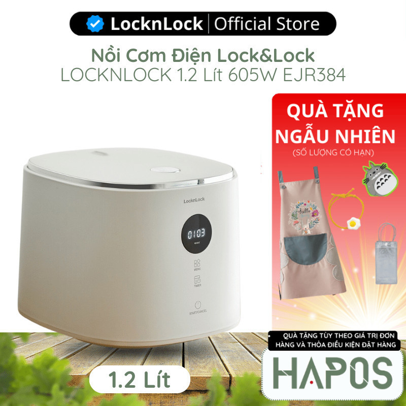 Electric rice cooker Lock&Lock 1.2 Liter 605W, Genuine Bianco Nemo ...