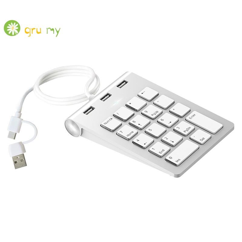 Mini Numeric Keypad Keyboard 18Keys Numeric Key Pad Numpad Number Pad ...