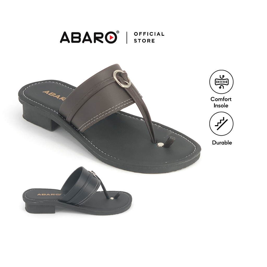 [Online Exclusive] ABARO Men Capal Slippers CAP71C1 TROPIX PU Leather ...