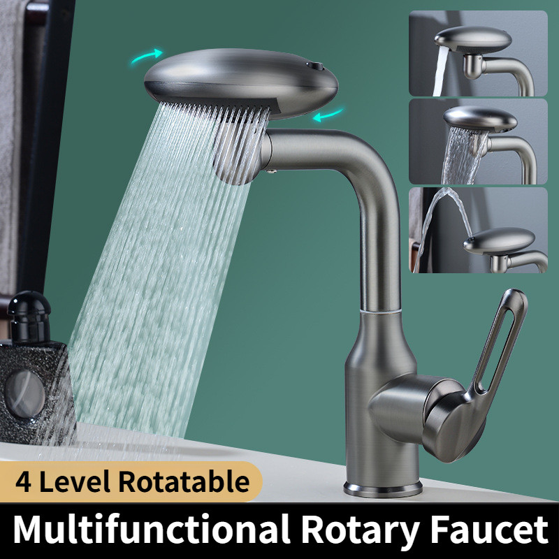Multifunctional 4 Level Rotary Faucet, Universal Washbasin Water Tap ...