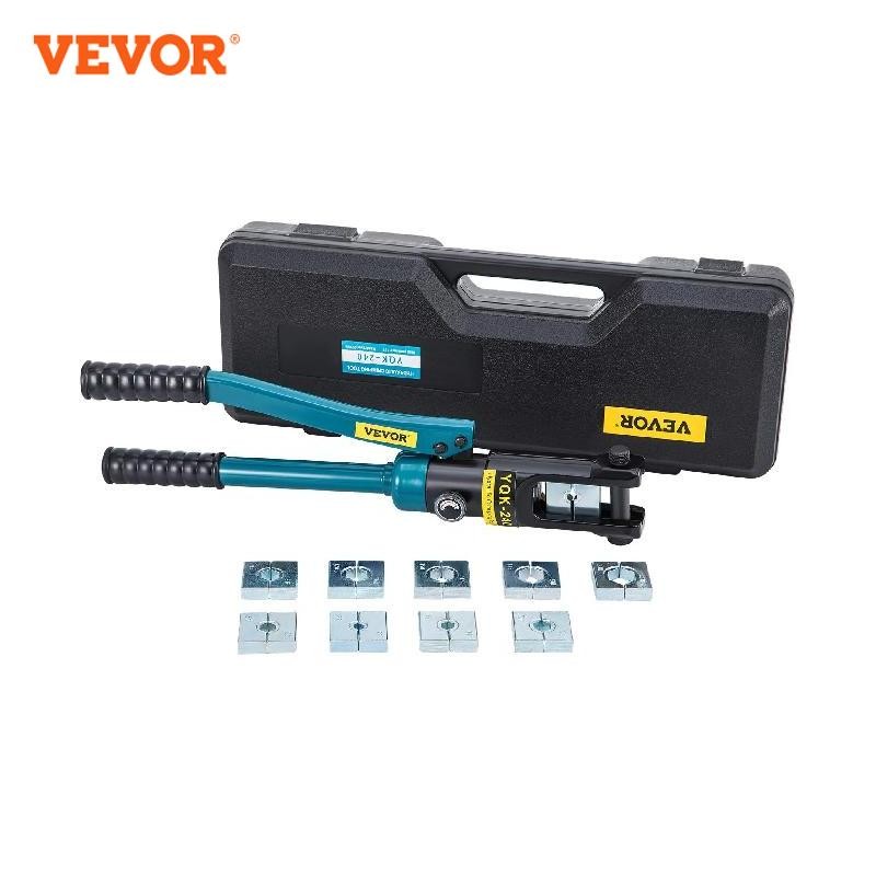 VEVOR Hydraulic Compression Tool Crimping Plier with 10 Dies 16-240mm² ...