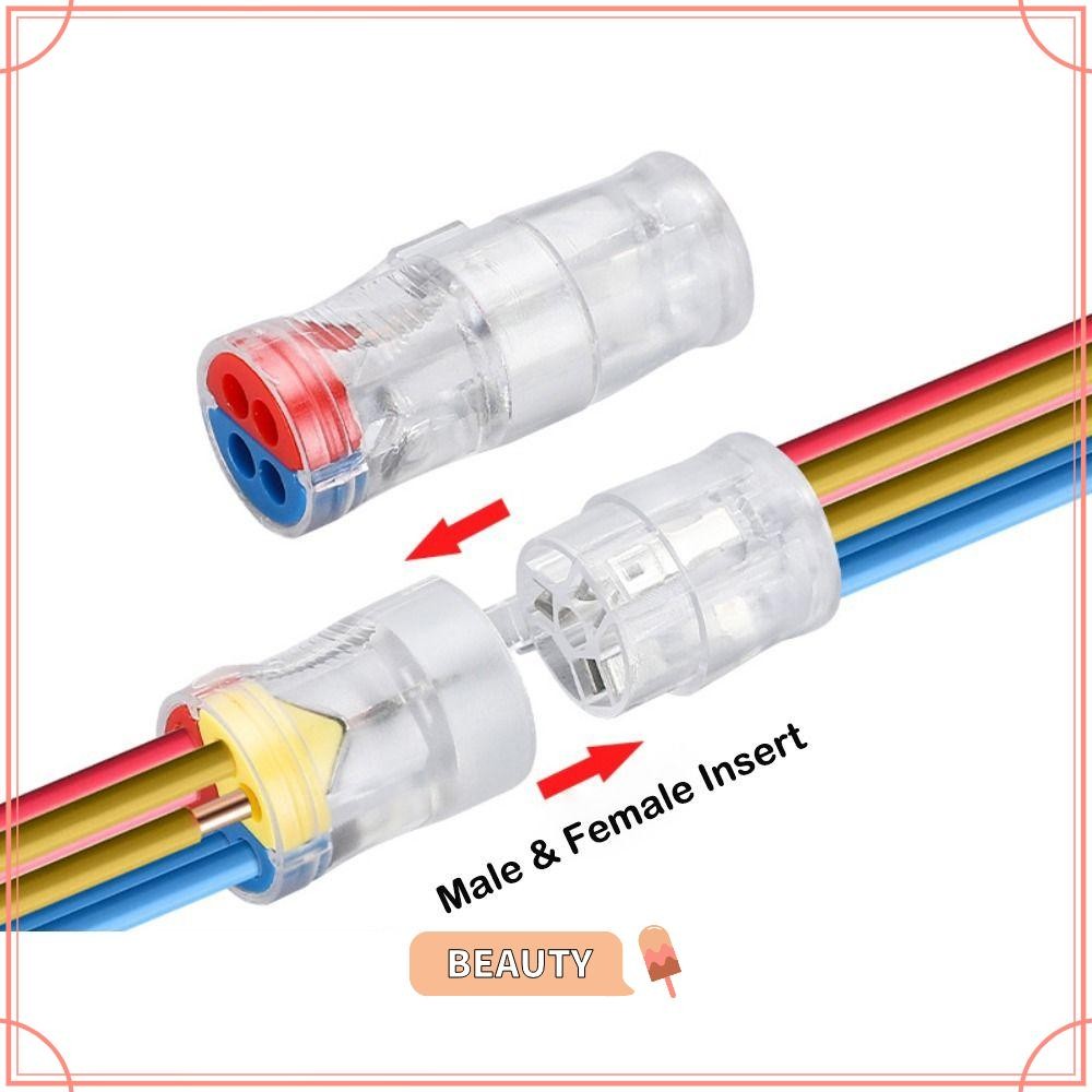 BEAUTYONE Wire Connector, Docking Type Mini Quick Terminal Block ...