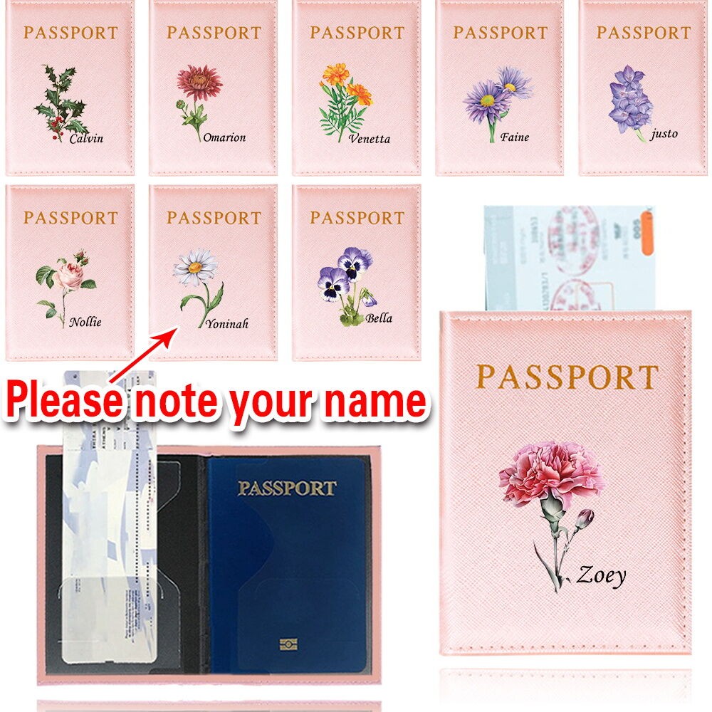 Write your own name Leather jacket KDSHOP Passport Cover Portable ...