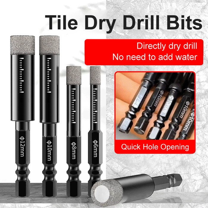 【Ship In 24h】[Precision Drilling]-Full Ceramic Tile Dry Drilling Bit Kit Applicable To All ...