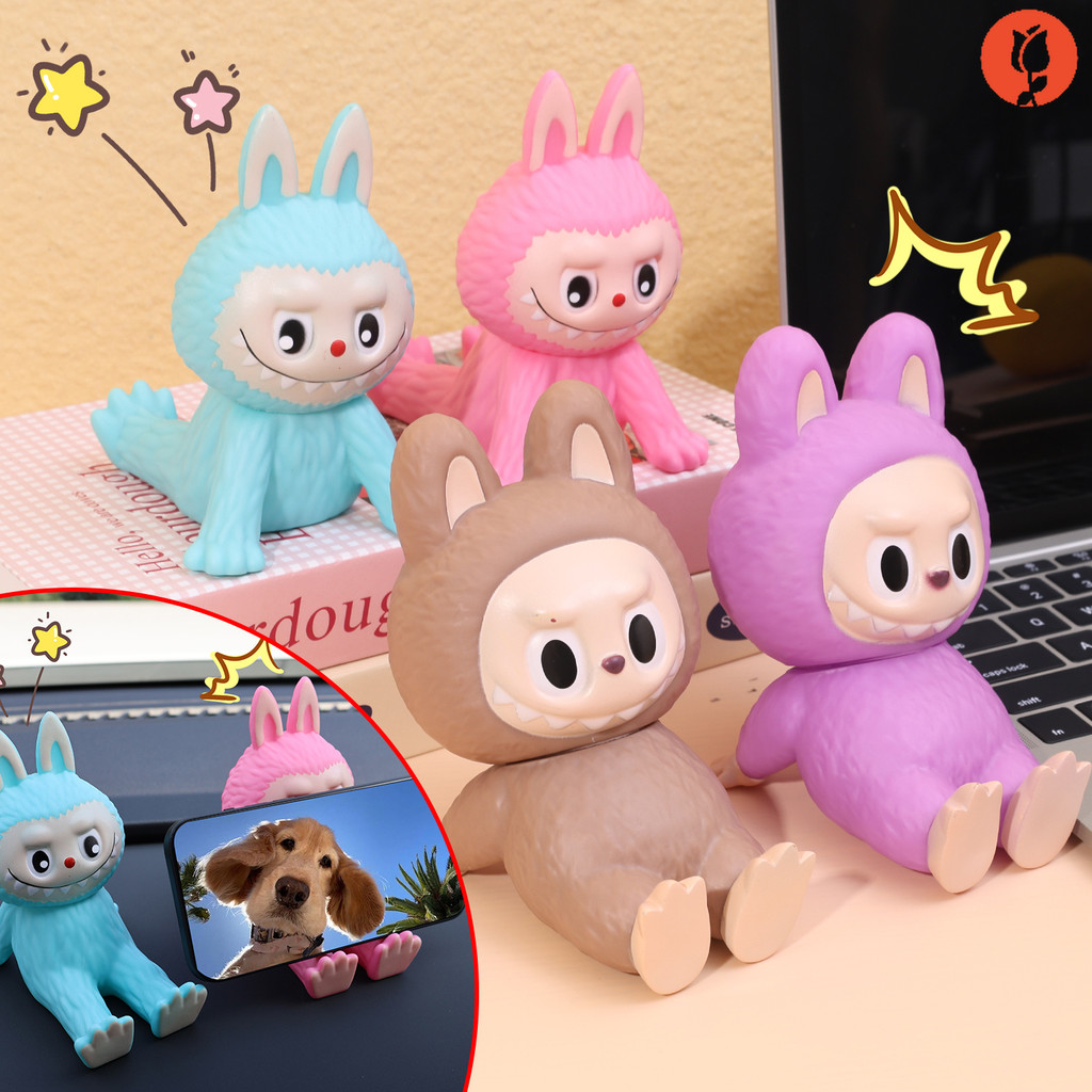 Cartoon Labubu Car Desktop Phone Stand - Gift Toys for Boys Girls ...