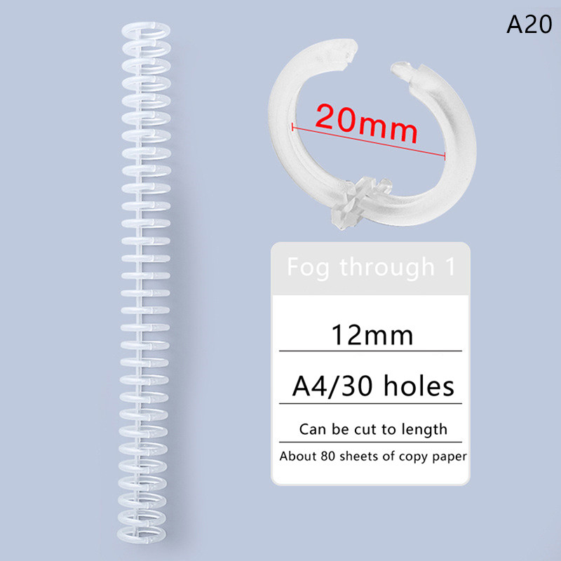 [Bli] 30 Holes Loose-leaf Plastic Binding Ring Spring Spiral Rings ...