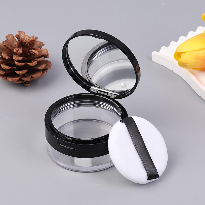 SUM Powder Box Cosmetic Container Travel Empty Refillable Cosmetic Jar ...