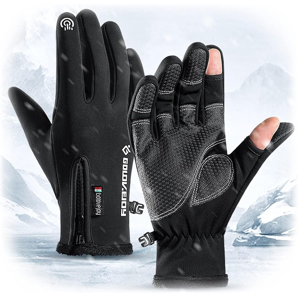 Solid Color Touch Screen Mittens Men Women Winter Warm Gloves ...