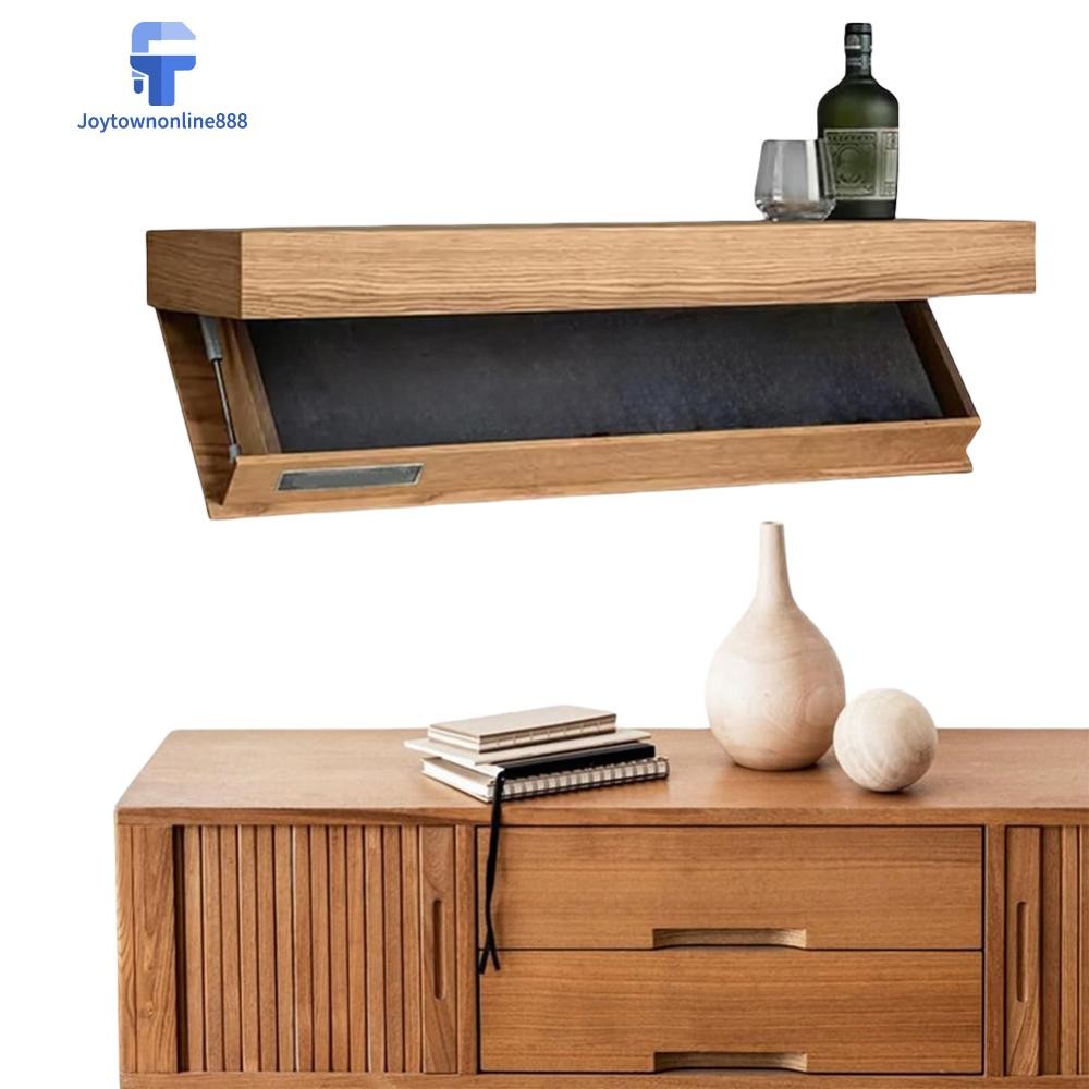 Wooden Magic Flap Shelf with Secret Compartment Concealed Floating ...