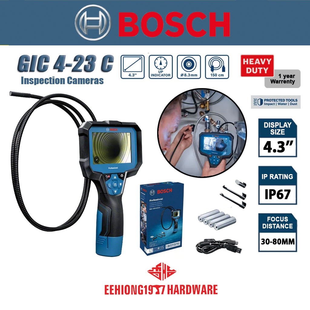 BOSCH GIC 4-23 C Professional Borescope Inspection Camera Digital ...