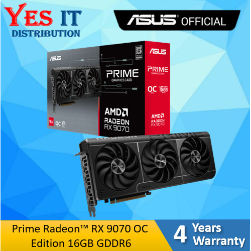 ASUS Prime Radeon RX 9070 OC Edition 16GB GDDR6 Graphic Card (PRIME ...