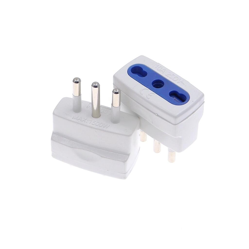European 2 Pin EU 4.0mm To Italy Mini Travel Plug Adapter Type L ...