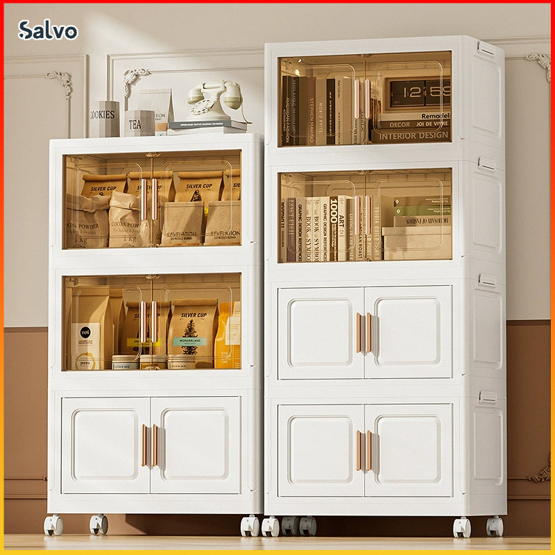 Transparent Storage Cabinet 50cm (3-5 Layers) Foldable Multipurpose ...