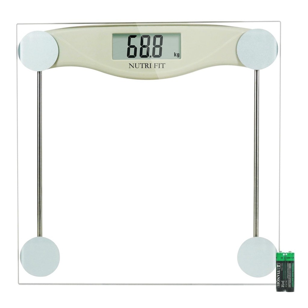 Bathroom Scale for Body Weight, NUTRI FIT Digital Weighing Scale Accurate Electric Weight Loss ...