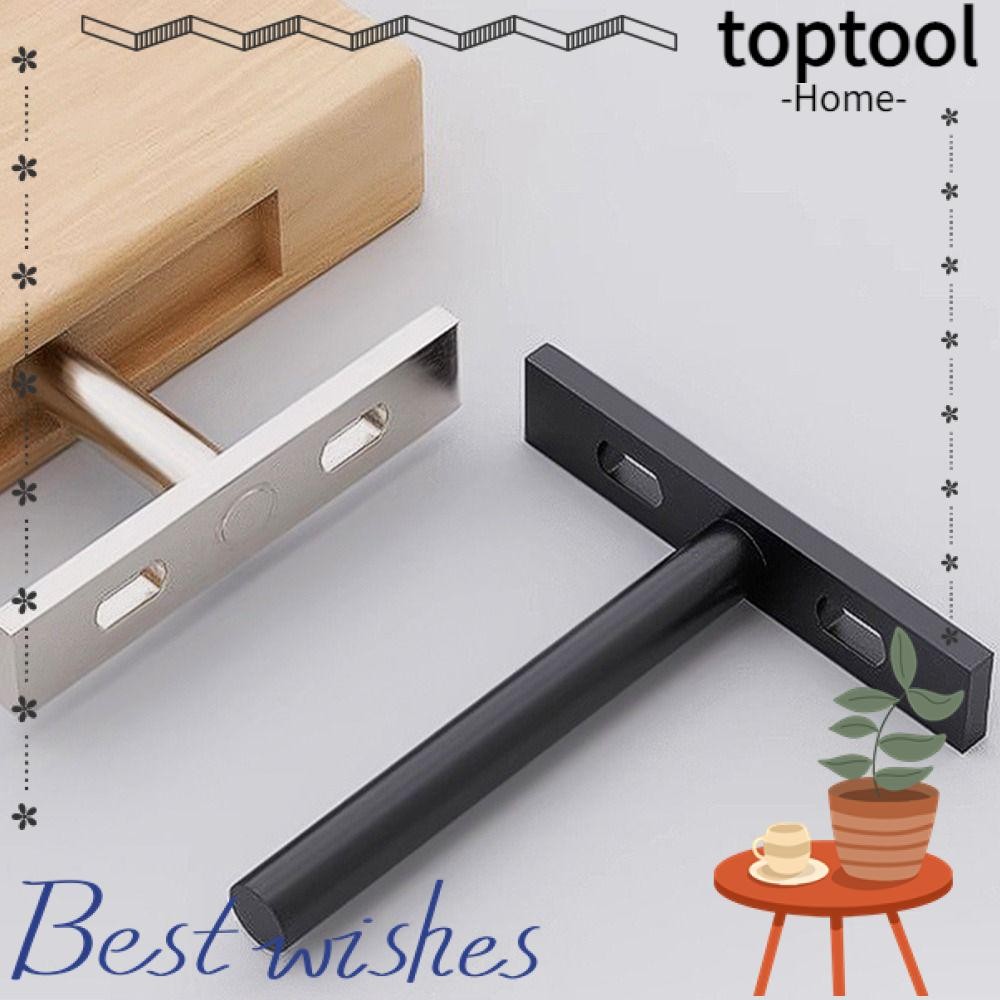 TOPTOOL Shelves Brackets, Black Coated Metal Floating Shelf Brackets ...