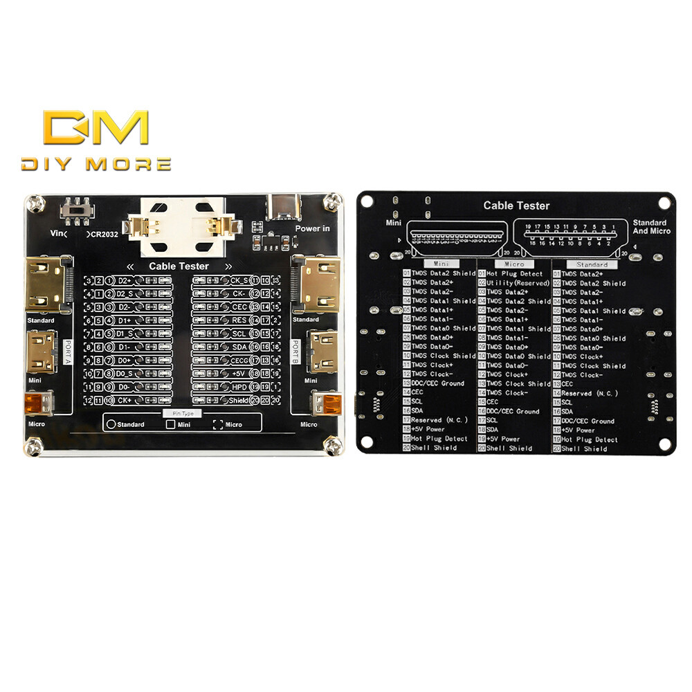 DIYMORE cable test board with LED indicator for standard Mini Micro A ...