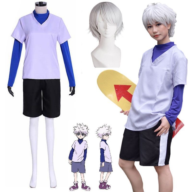 Japan Anime HUNTER×HUNTER Killua Zoldyck Cosplay Costume Uniform Suit ...