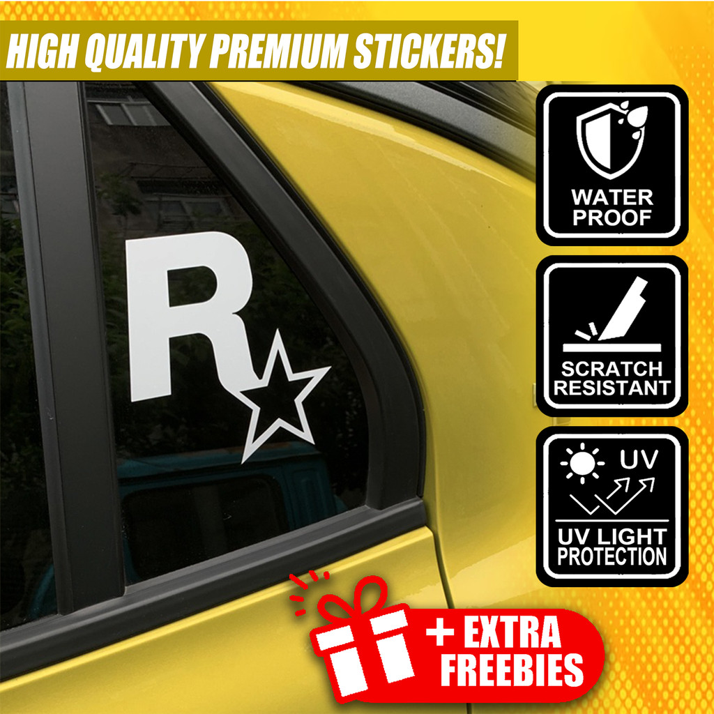 Rockstar GTA Logo Sticker for Motorcycle Motor Waterproof Stickers ...