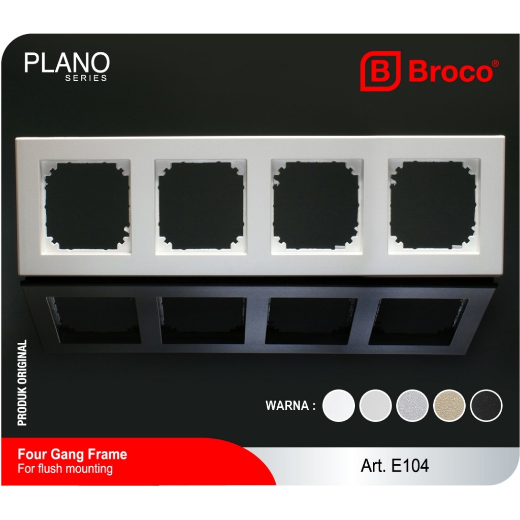 Broco Plano E104 Four Gang Frame | Shopee Malaysia