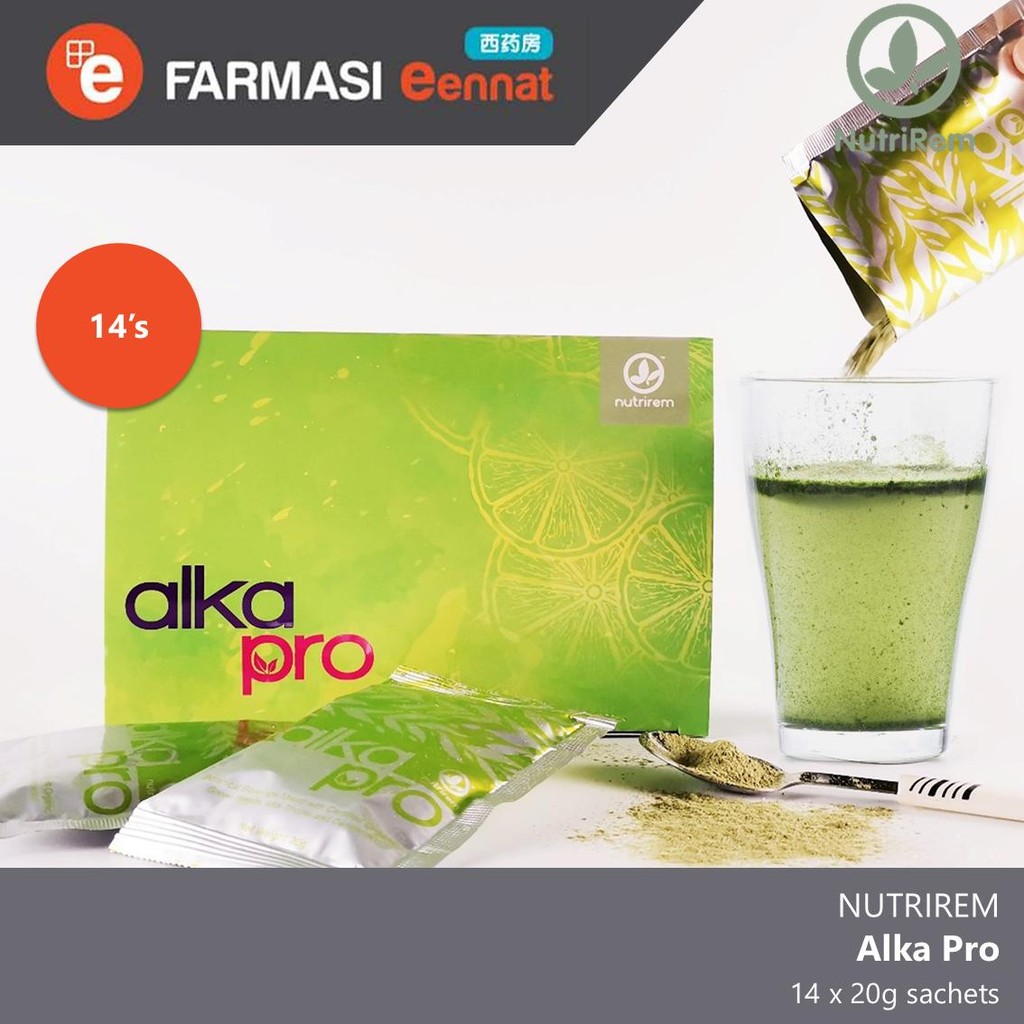 [Eennat Pharmacy] NutriRem Alka Pro Botanical Beverage Sachets (14's) Liver Detox, Kidney Detox ...