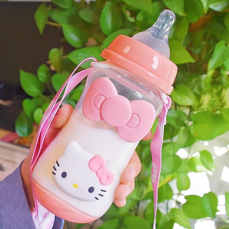 Shock-resistant Baby Bottle Cup hello hello Cry Cat Pacifier Cup High ...