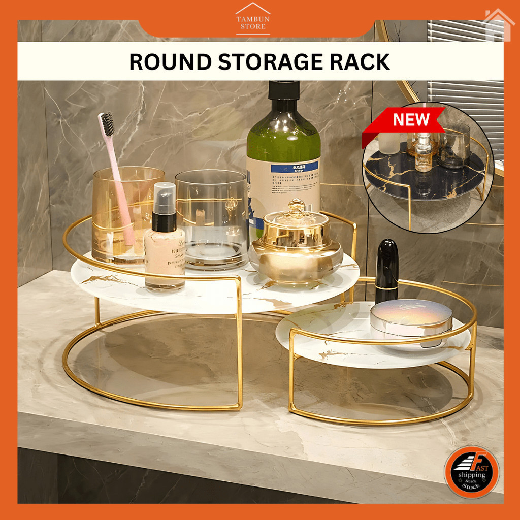 Marble Display Rack Organizer Skincare Perfume Dulang Meja Solek Hiasan ...
