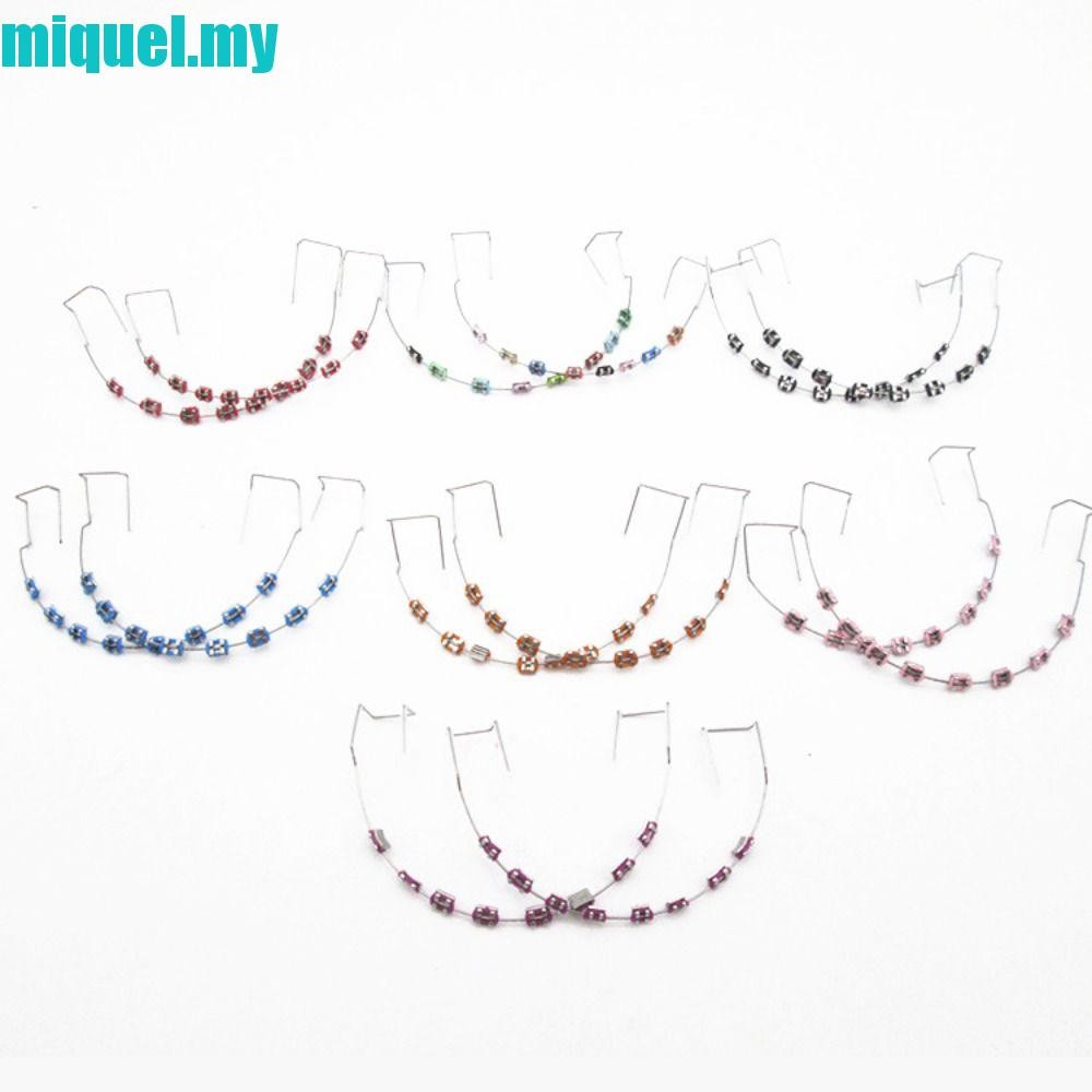 MIQUEL 1 pair Temporary Tooth Decoration, Colorful Fake Brackets ...
