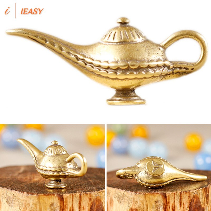 GD Small Metal Carved Aladdin Lamp Magic Vintage Home Arabian Art Craft ...