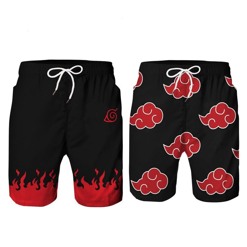 Naruto Short Pants Men's Anime 3D Digital Printing Sasuke Uchiha ...