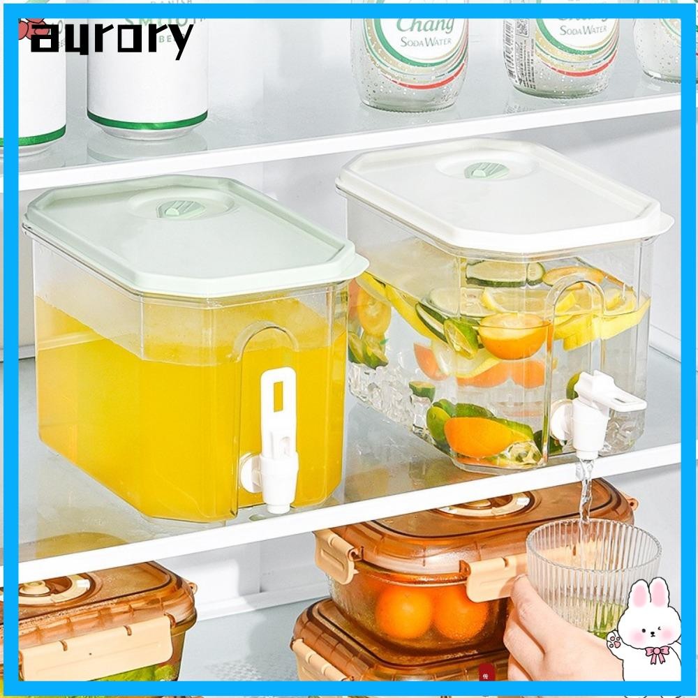 AURORY Cold Water Bucket, High-capacity with Faucet Refrigerator Jug, 3 ...