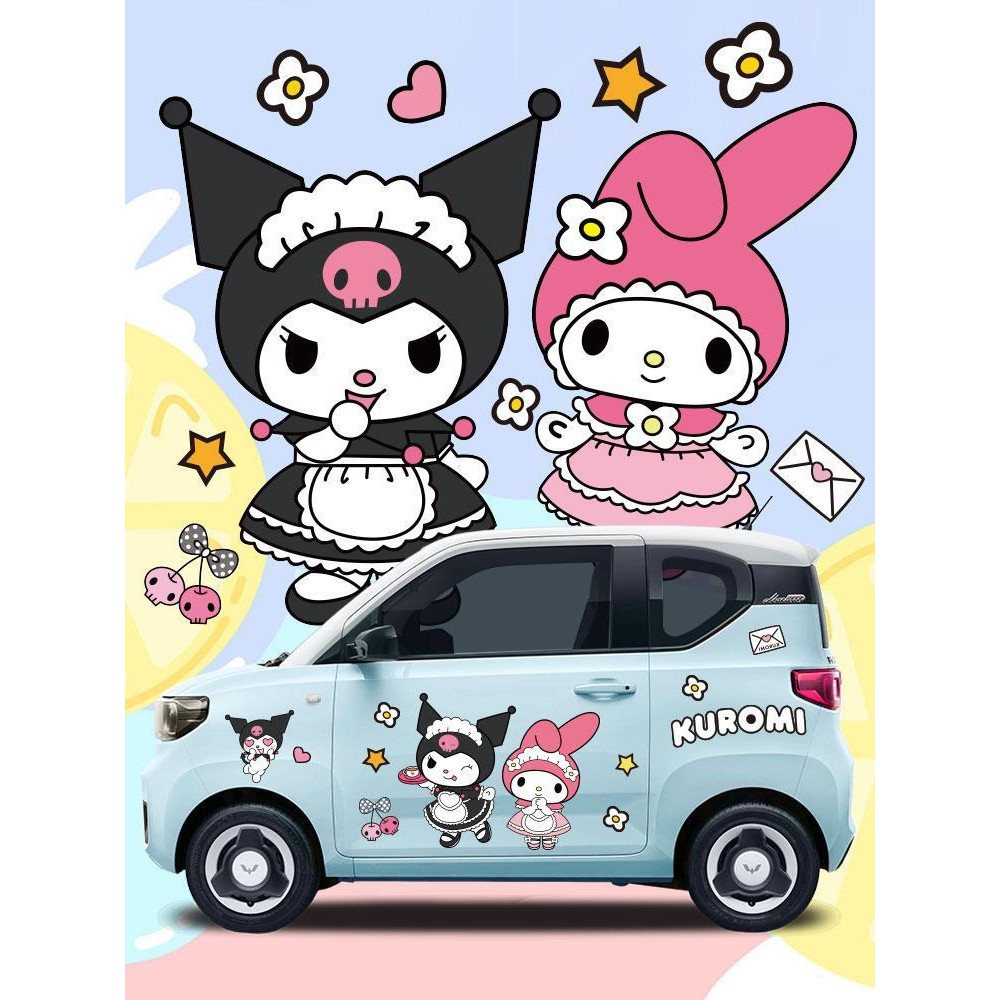 Kuromi Car Stickers Wuling Hongguang miniev Car Stickers Melody Little ...