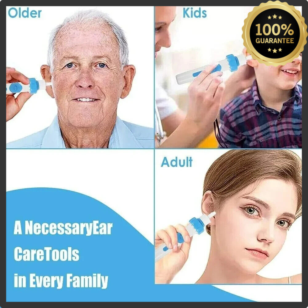 Vacuum Suction Earwax Painless Safety Cordless Electric EAR PICK Wax ...