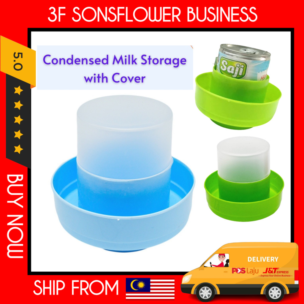 Condensed Milk Container With Cover/ Milk Can Storage/ Bekas Simpan ...