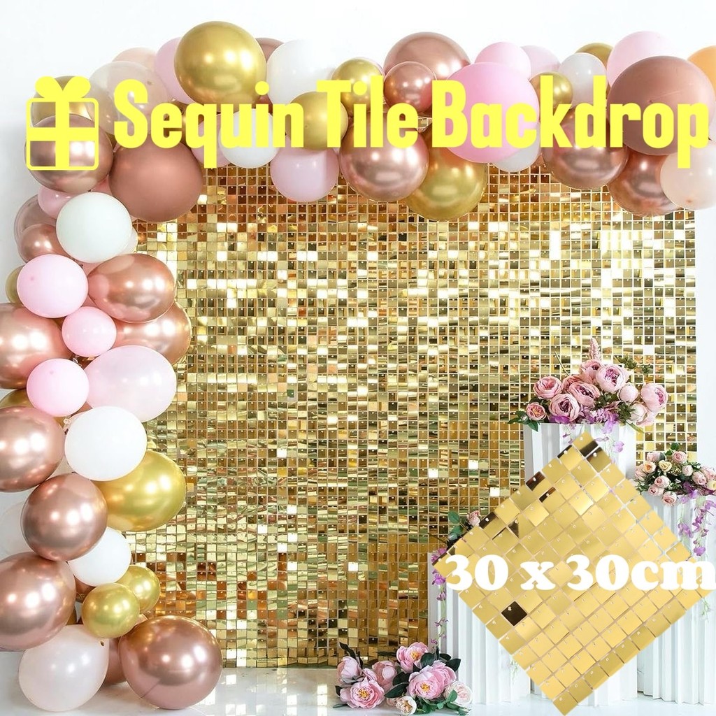 10pcs Square Sequin Tile Backdrop / Wedding Backdrop Proposal Sequin ...