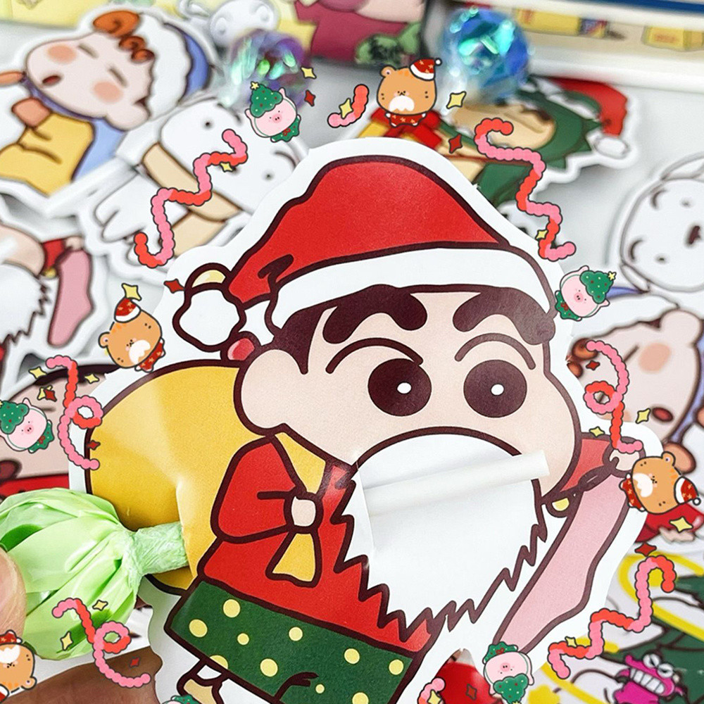 Cute Crayon Shin Chan Sanrio Christmas Series Lollipop Cardboard ...