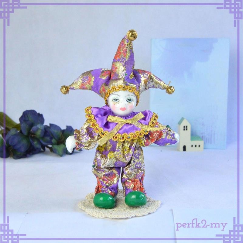 [PerfkfcMY] 6'' Clown Doll Dressed in Gorgeous Outfits Display Small ...